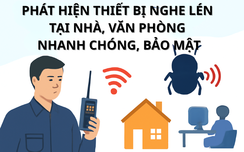 Phát hiện thiết bị nghe lén tại nhà, văn phòng nhanh chóng, bảo mật